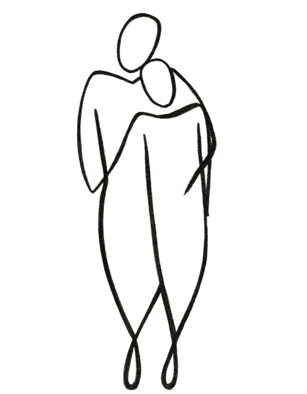 XL Line-art family Giclée print - Less With Lines