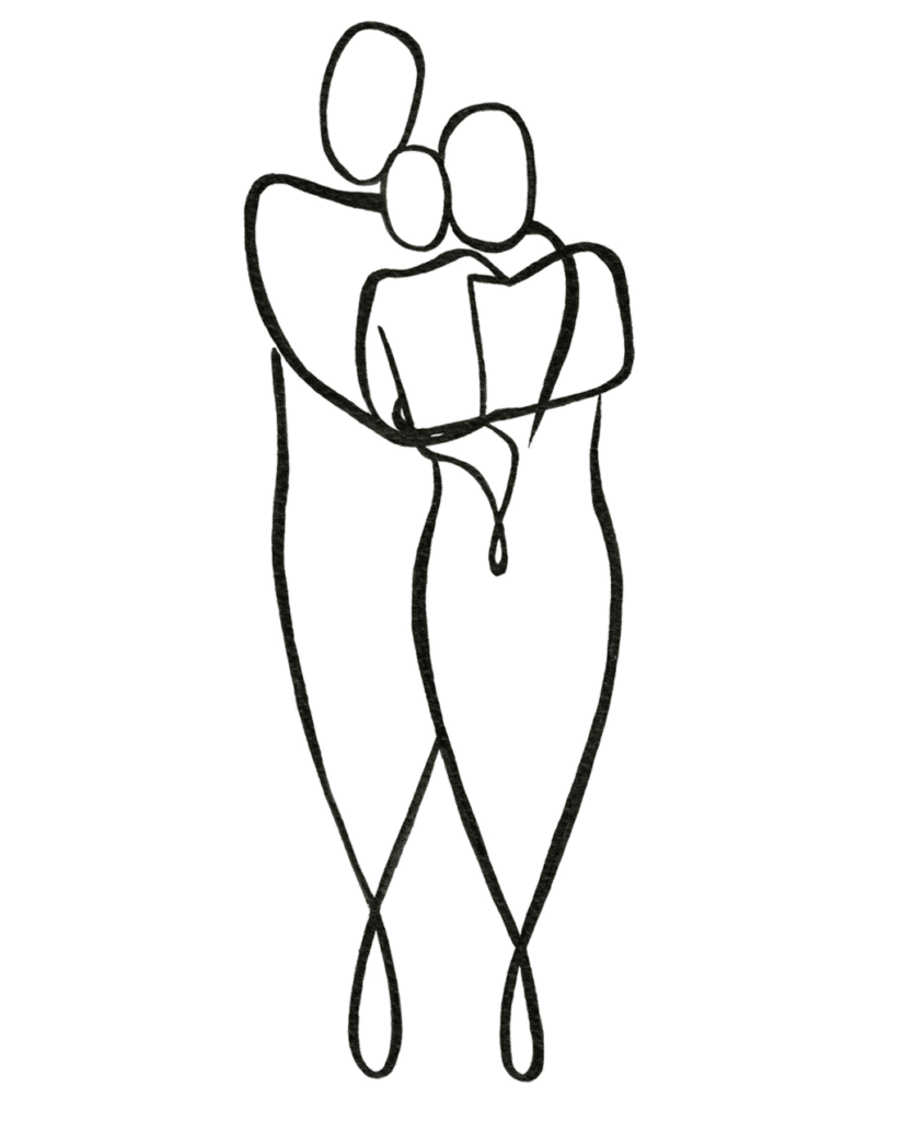 XL Line-art family Giclée print - Less With Lines