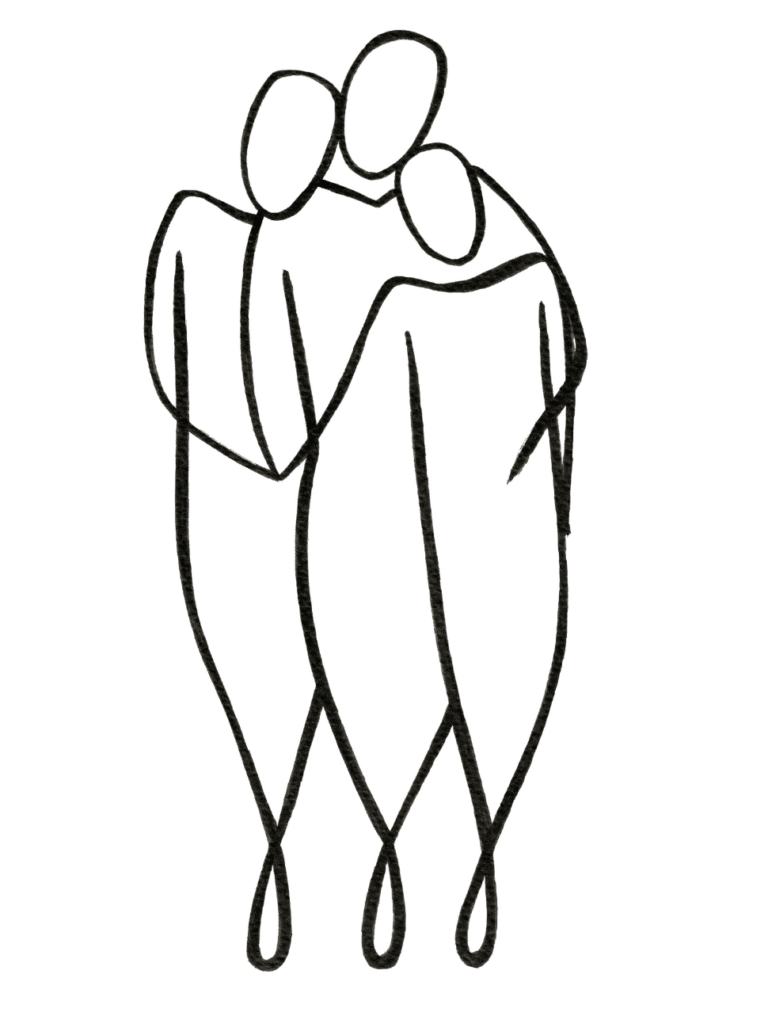 XL Line-art family Giclée print - Less With Lines