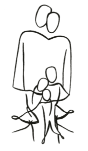 XL Line-art family Giclée print - Less With Lines
